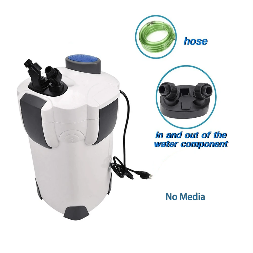 265GPH / 370GPH / 525GPH External Aquarium Filter With Built-In Pump ...