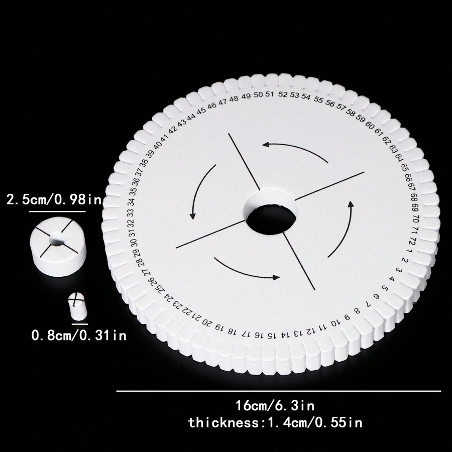 4Size Round&Square Bracelet Knitting Kumihimo Disc Disk Tray Braided ...