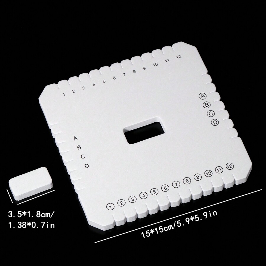 4Size Round&Square Bracelet Knitting Kumihimo Disc Disk Tray Braided ...