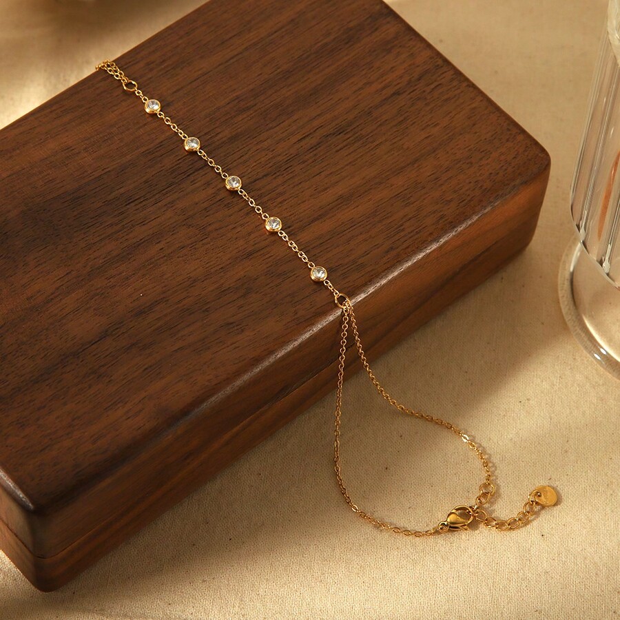 Summer Women's Obscure High-End Finger Chain Bracelet, With 18K Gold ...