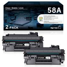 58A CF258A Toner Cartridge 2-Pack With Chip Black, Replacement For HP ...
