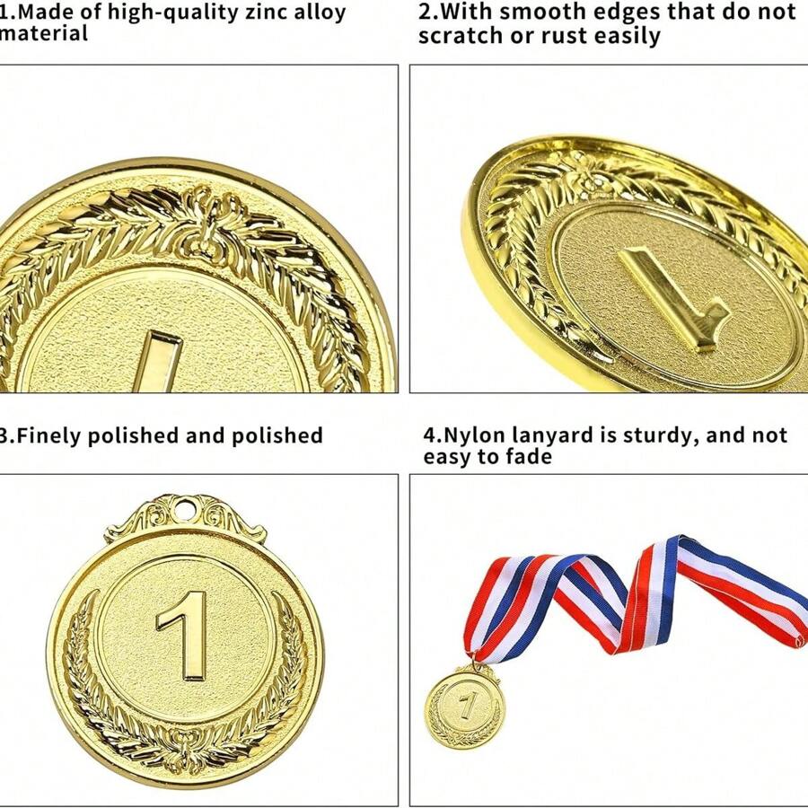 9 Pcs Gold Silver Bronze Medals, Haploon Olympic Style Medal Award ...