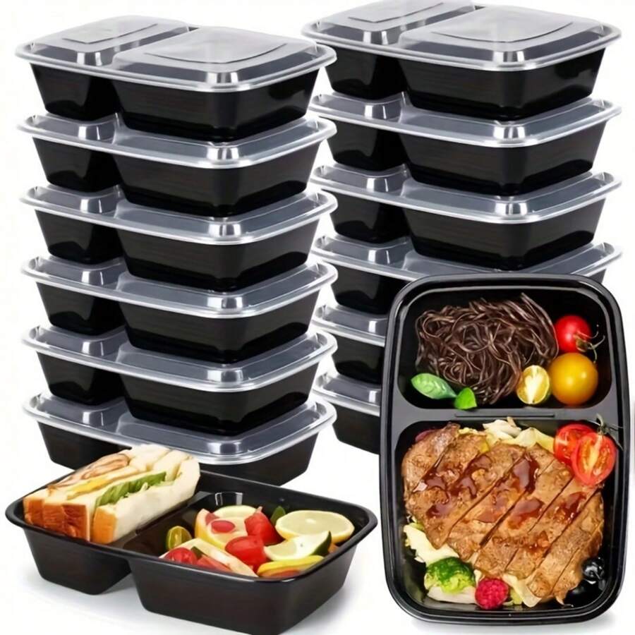 15 Laminated Bento Boxes, Disposable Lunch Boxes, Takeout Boxes, Snack ...