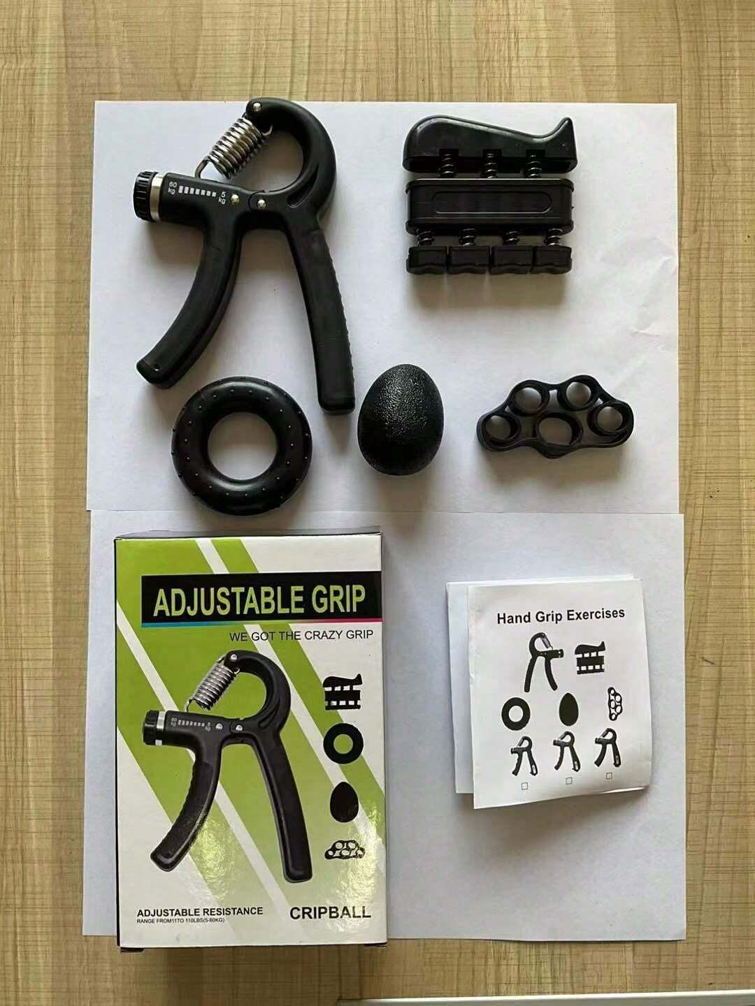 New Trend For 2024: 5pc Hand Grip Exercise Set - Adjustable Forearm ...