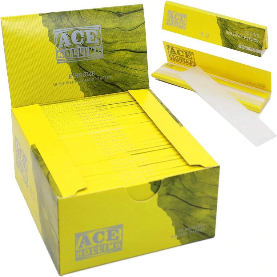 Rolling Papers, Classic King Size Slim Natural Unrefined Ultra Thin ...