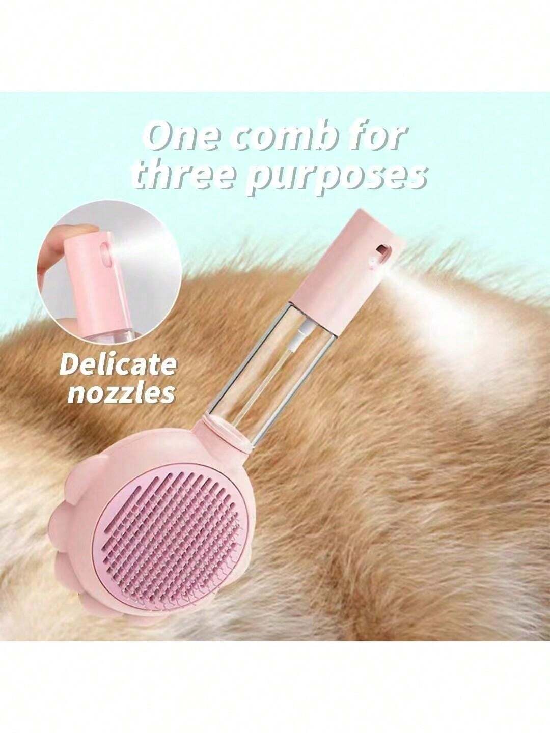 Single Multicolored Pet Flower Grooming Comb, Self-Cleaning Stainless ...