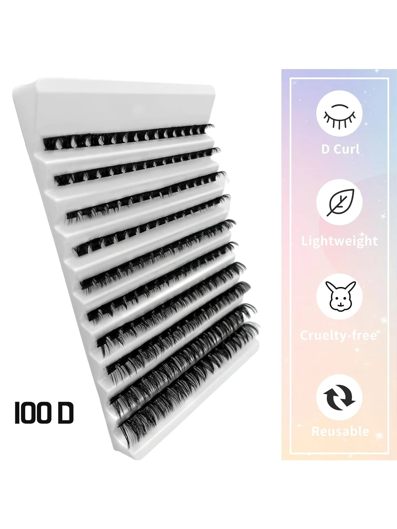 150 PCS Cluster Individual Lash Clusters D Curl 0.07D Natural Look ...
