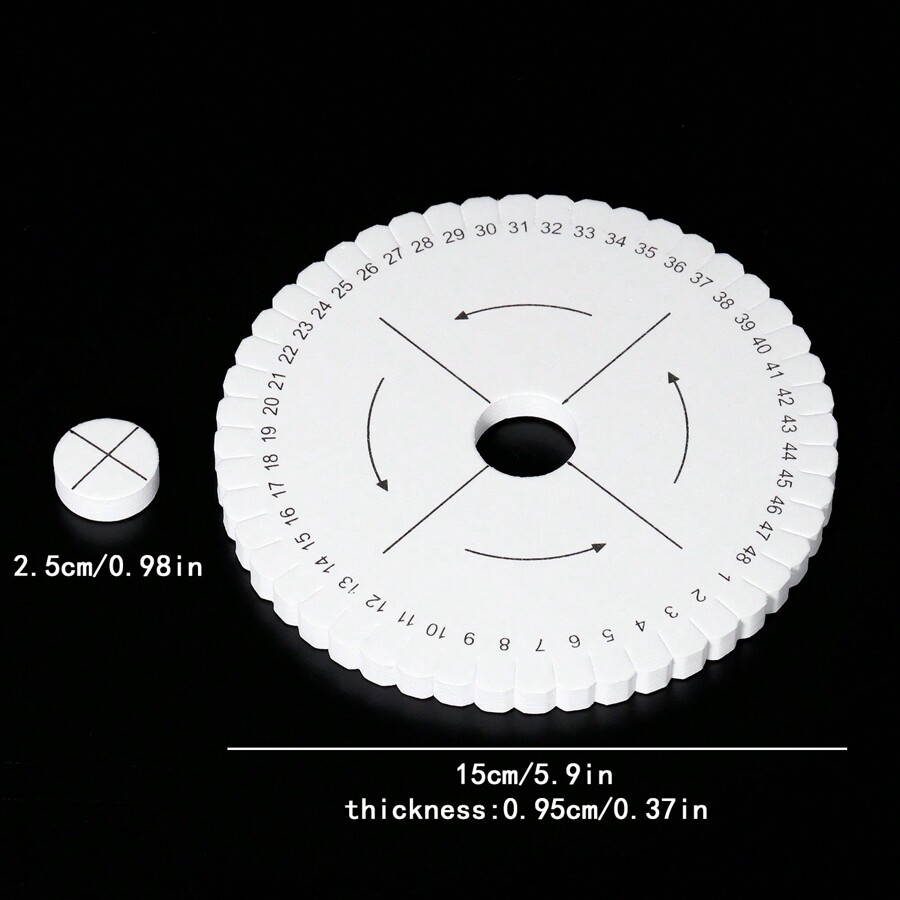 4Size Round&Square Bracelet Knitting Kumihimo Disc Disk Tray Braided ...