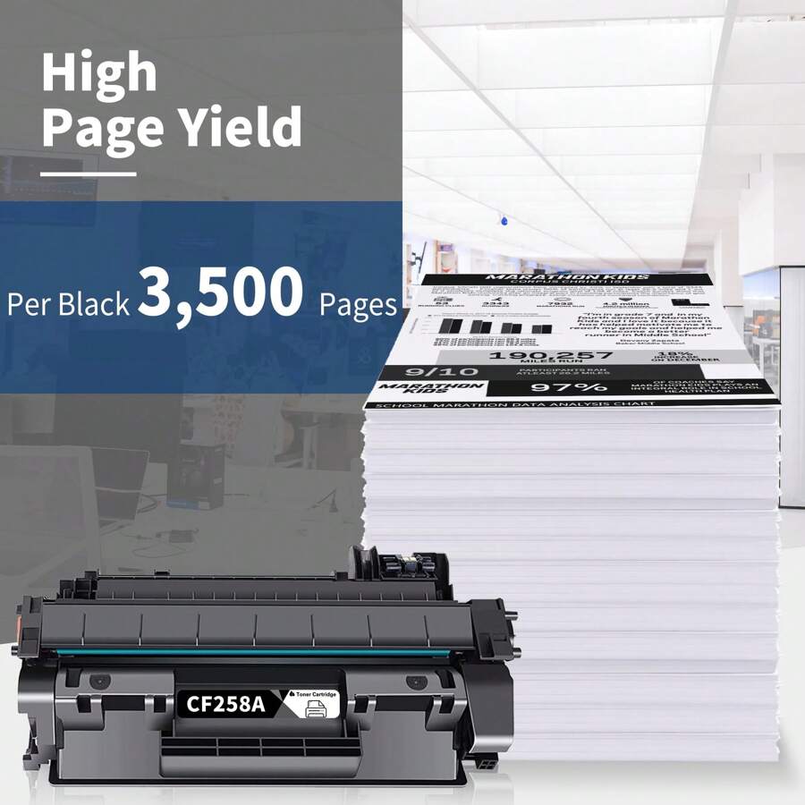58A CF258A Toner Cartridge 2-Pack With Chip Black, Replacement ...