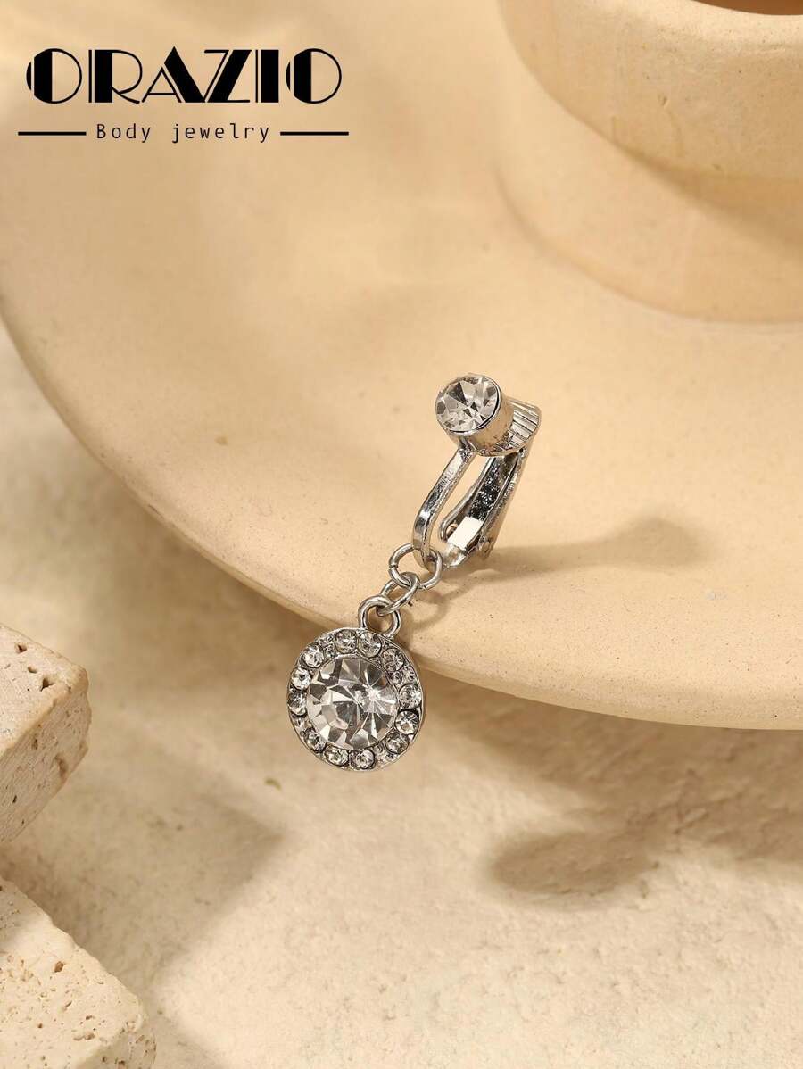 ORAZIO 1Pc Fake Belly Ring Fake Belly Piercing For Women Clip On Belly ...