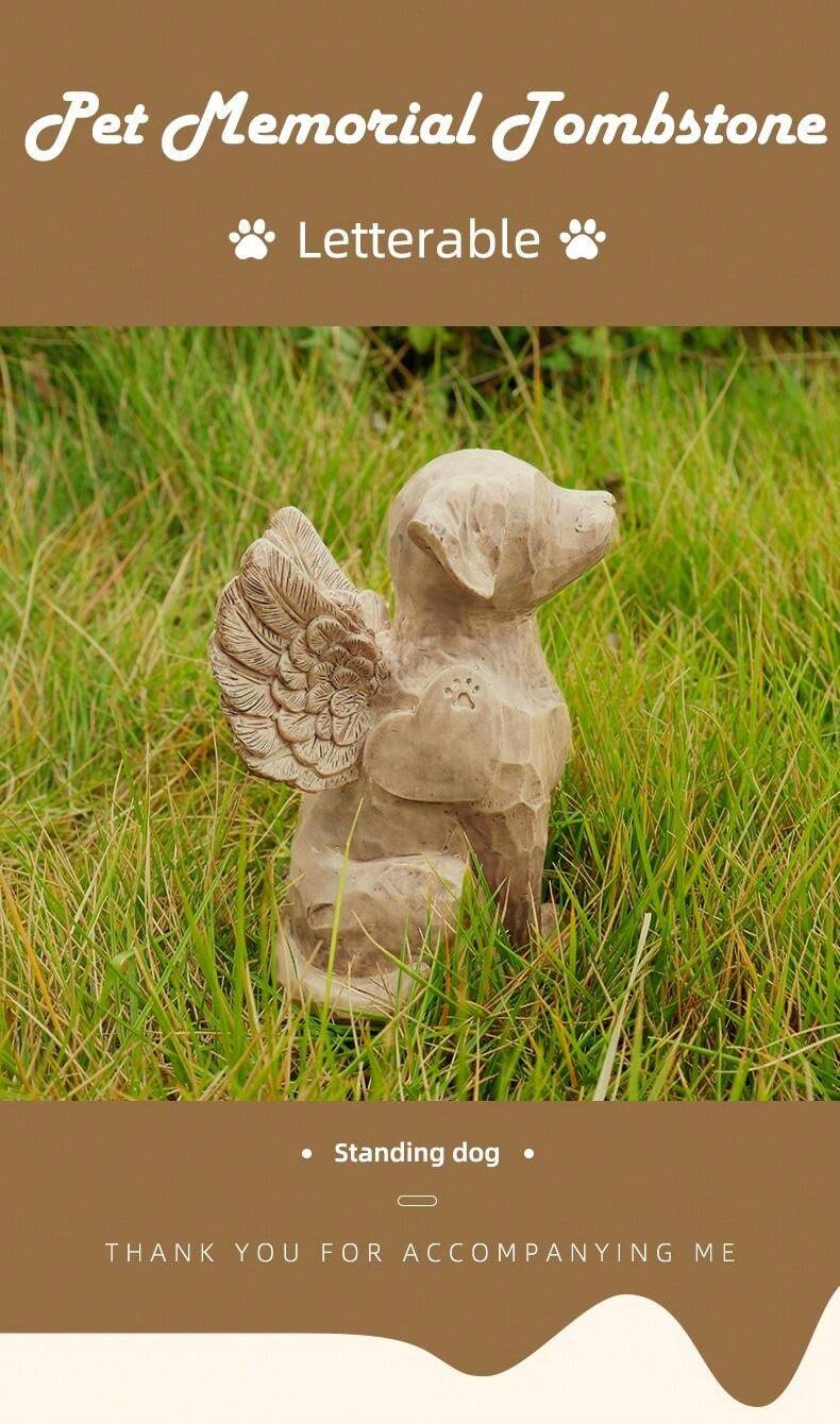1pc Custom Dog Statue, Yard Garden Pet Memorial Headstone, Personalized ...