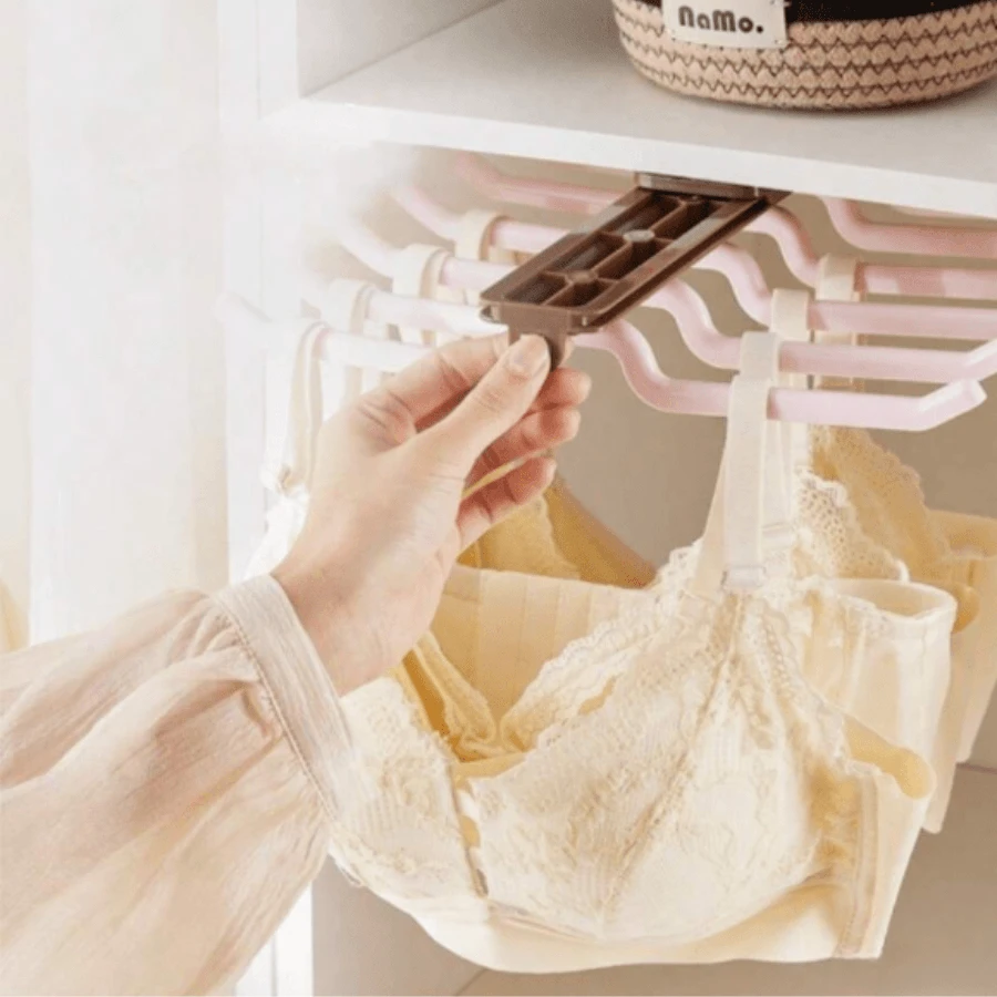 Retractable Wardrobe Top-Mounted Hanger For Lingerie & Straps, Multi ...