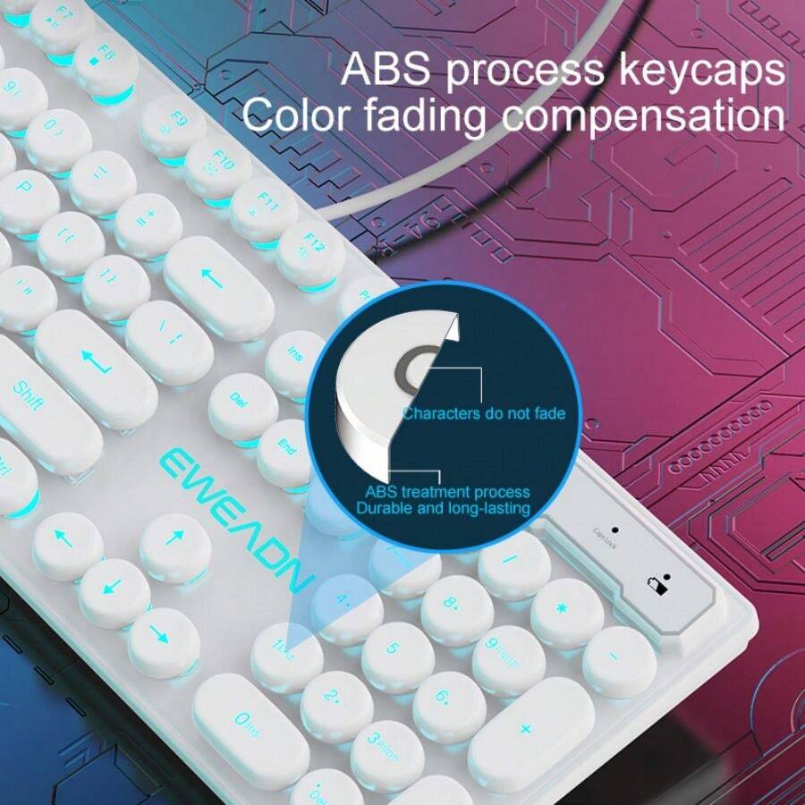 Clavier mécanique rétroéclairé EWEADN GX330 Mechanical Feel avec bouton ...