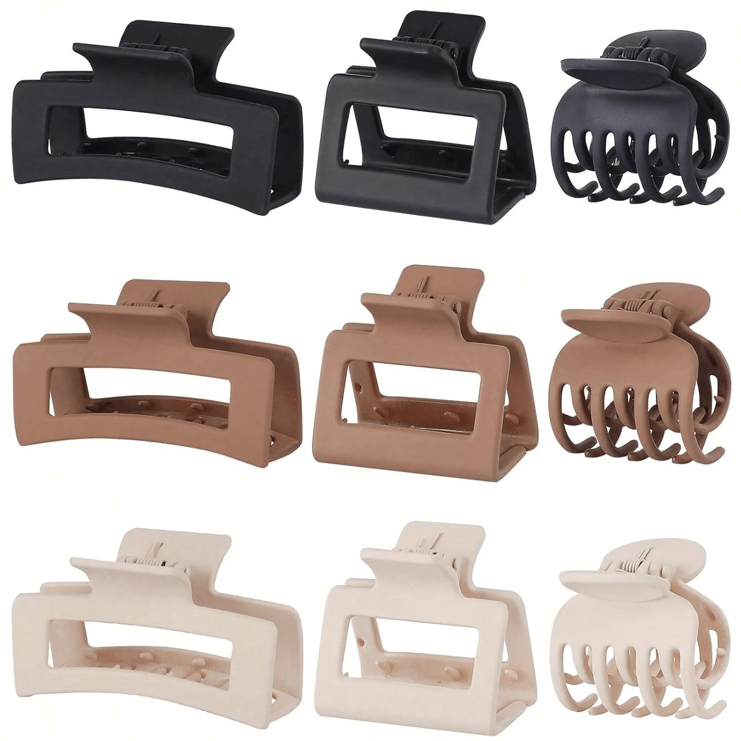 4pcs High-End 4.3cm Small Latte Color Hair Clips, Side Bangs Clips Hair ...