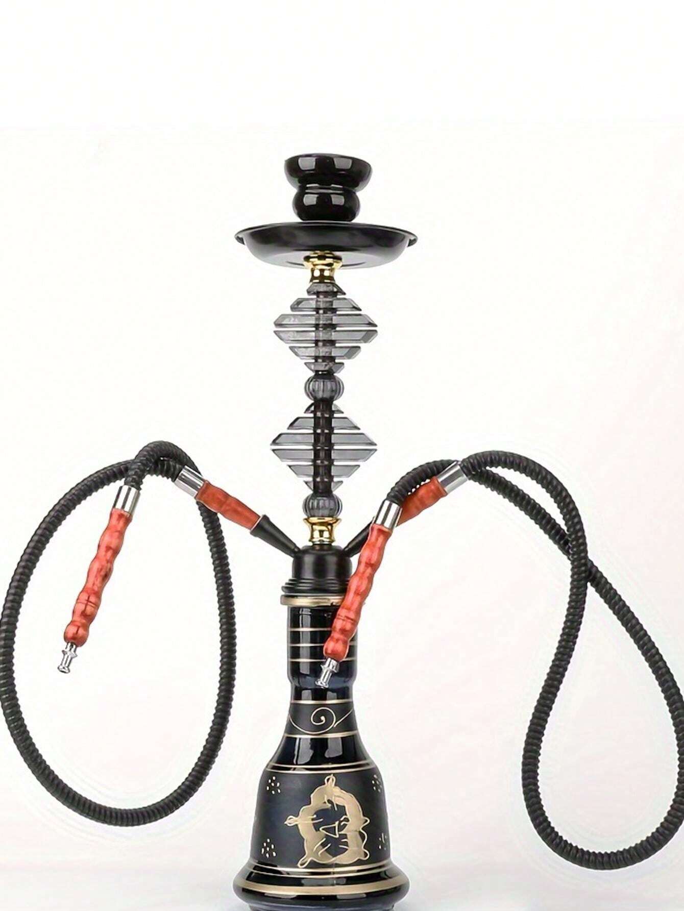 In-Stock Cross-Border Chinese Style Medium-Sized Double Pipe Smoking ...