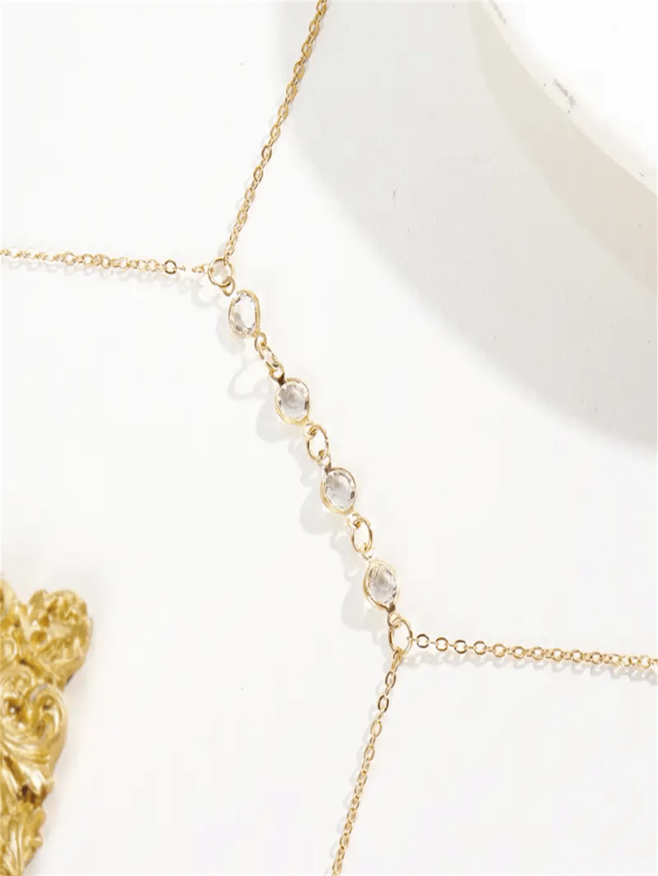 Cross-Border Simple And Sexy X-Shape Body Chain With Five Stones ...