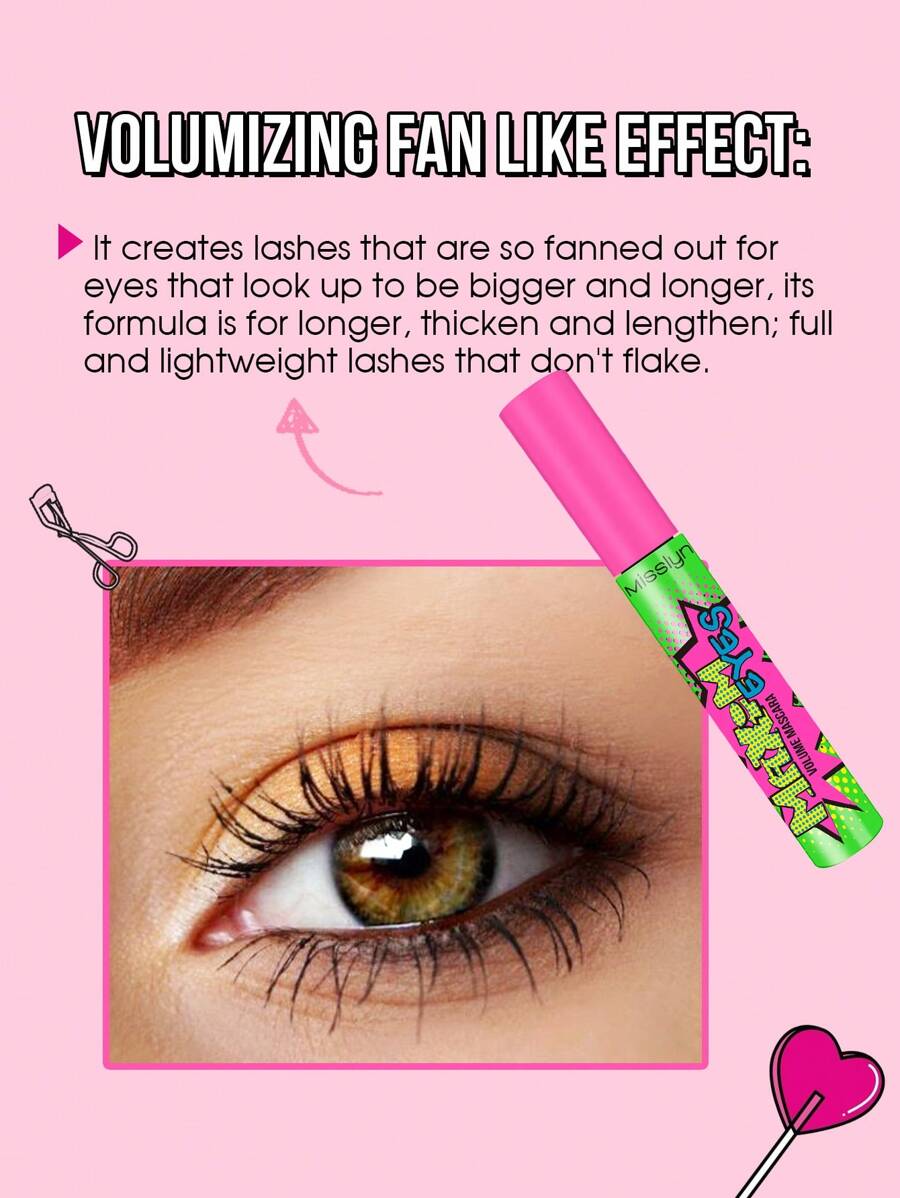 Misslyn Maxim Eyes Volume Mascara, שחור נפח ואורך רחיץ מסקרה בניין ...