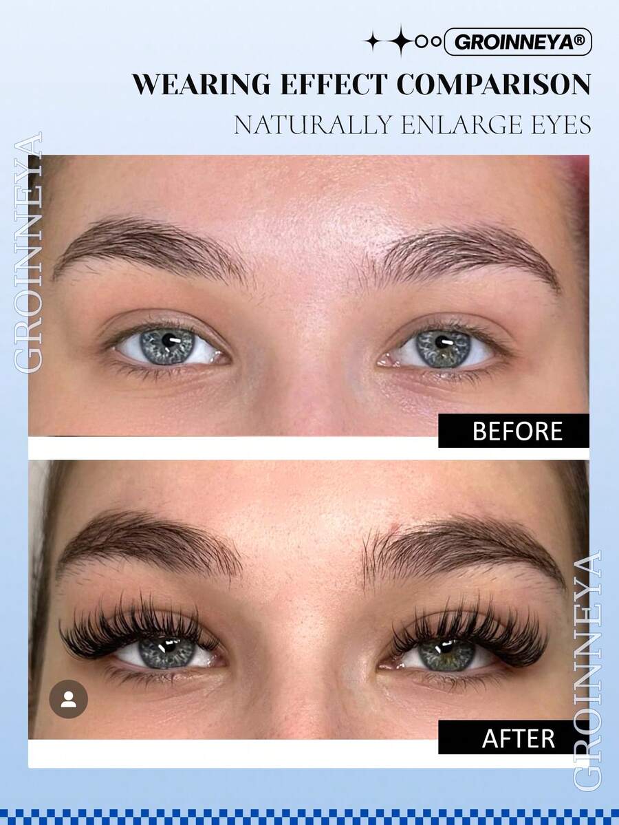 10 Pairs False Eyelashes Cat Eye Lashes Volumized Fake Eyelashes Fluffy