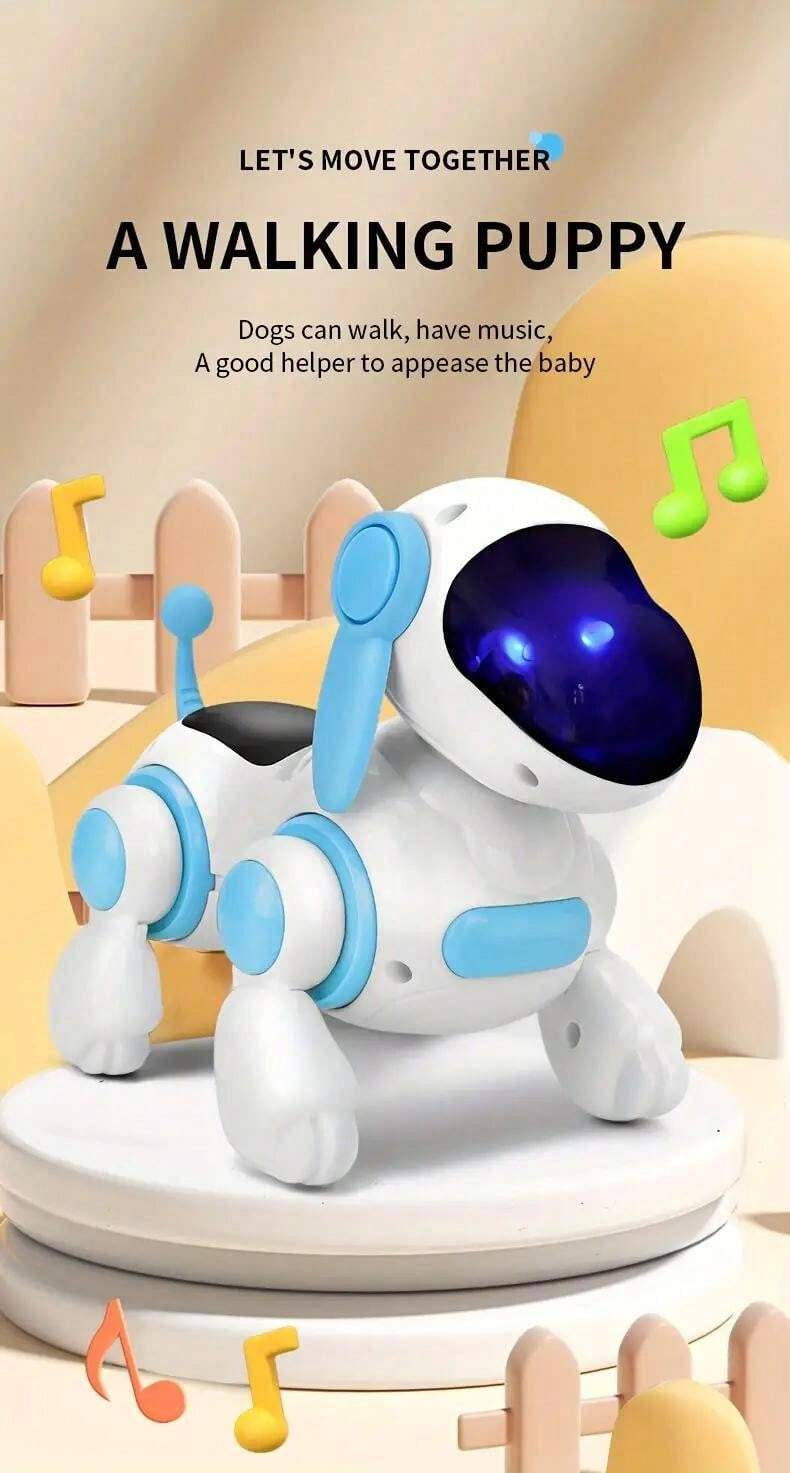1pc Electric Motorized Dog Toy For Toddlers, Early Education Pet Dog ...