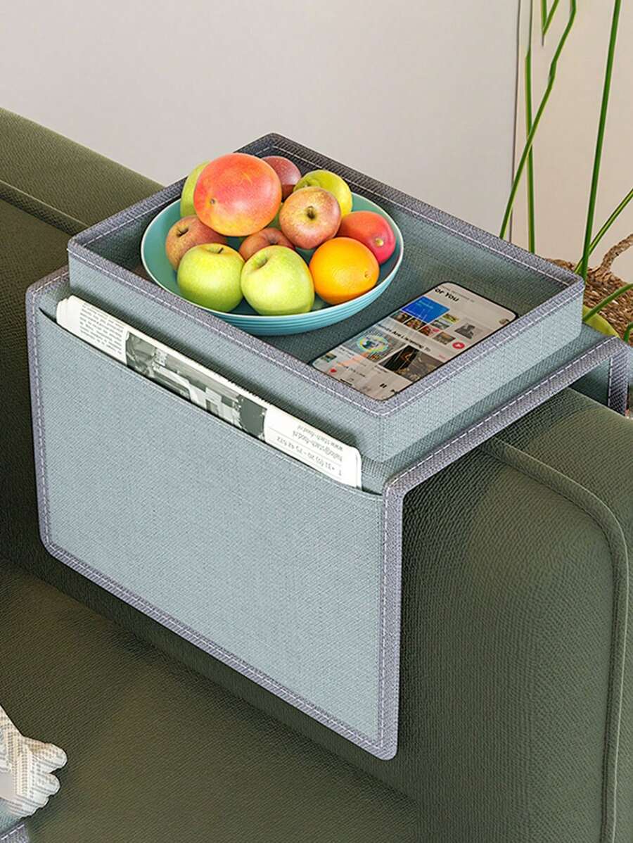 Foldable Multi Pocket Sofa Storage Bag - Versatile Solid Color ...