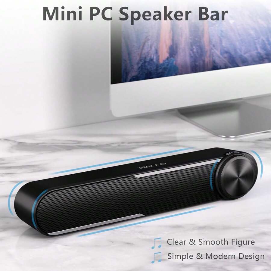 Jeecoo A30 Wired Computer Speakers PC Soundbar For Monitor - Clear ...