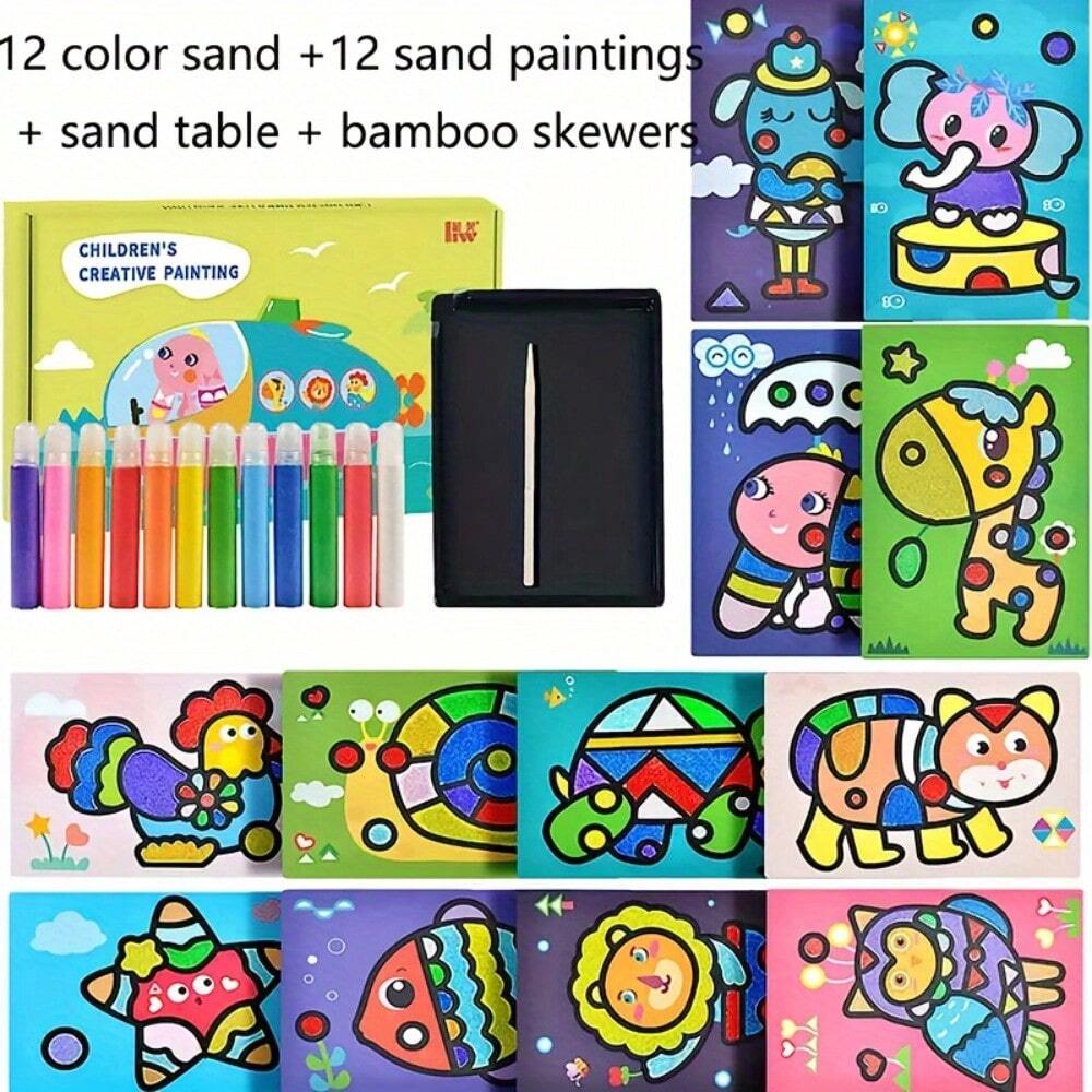 12pcs Sand Painting Kits, For Completing Sand Painting, Colored Sand ...