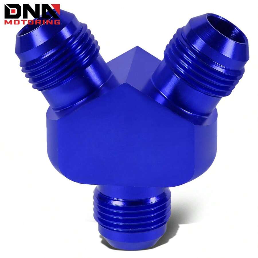 8-AN Male Flare Y-Block Adapter Coupler-2X 6-AN Blue ANodize Reducer ...