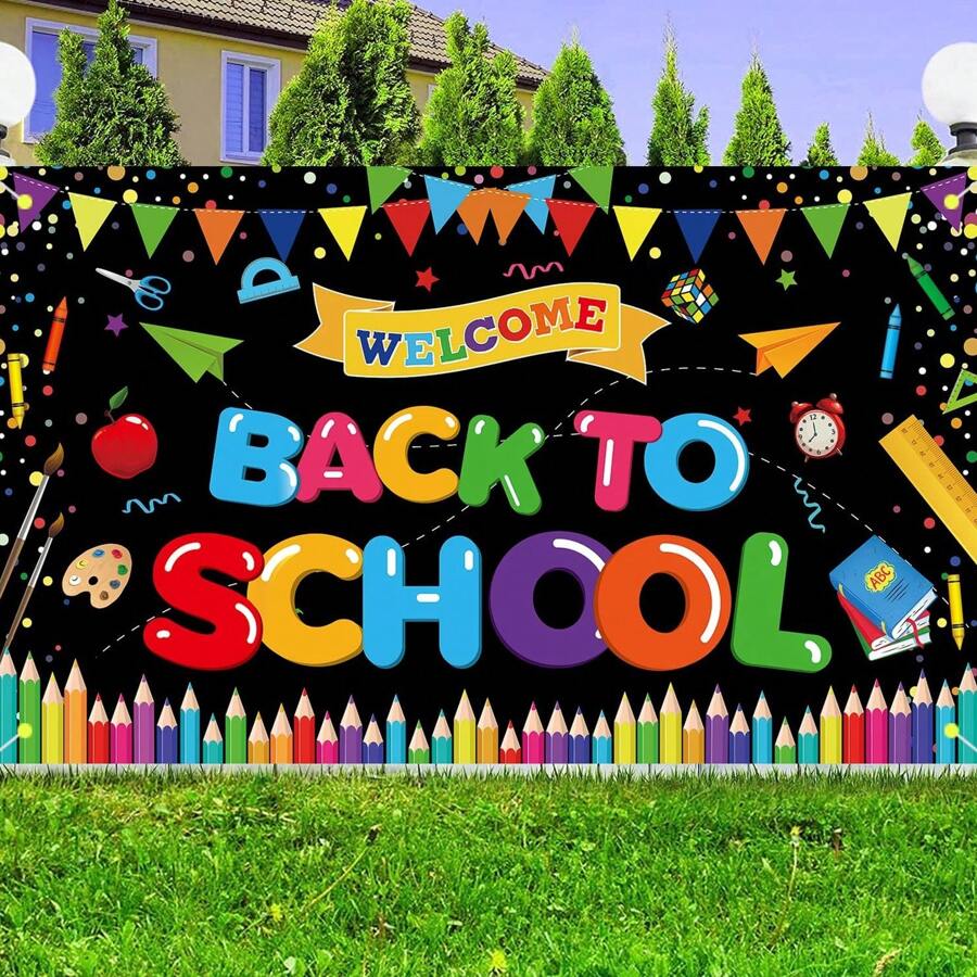 Back To School Decorations, Welcome Back To School Banner, Welcome ...