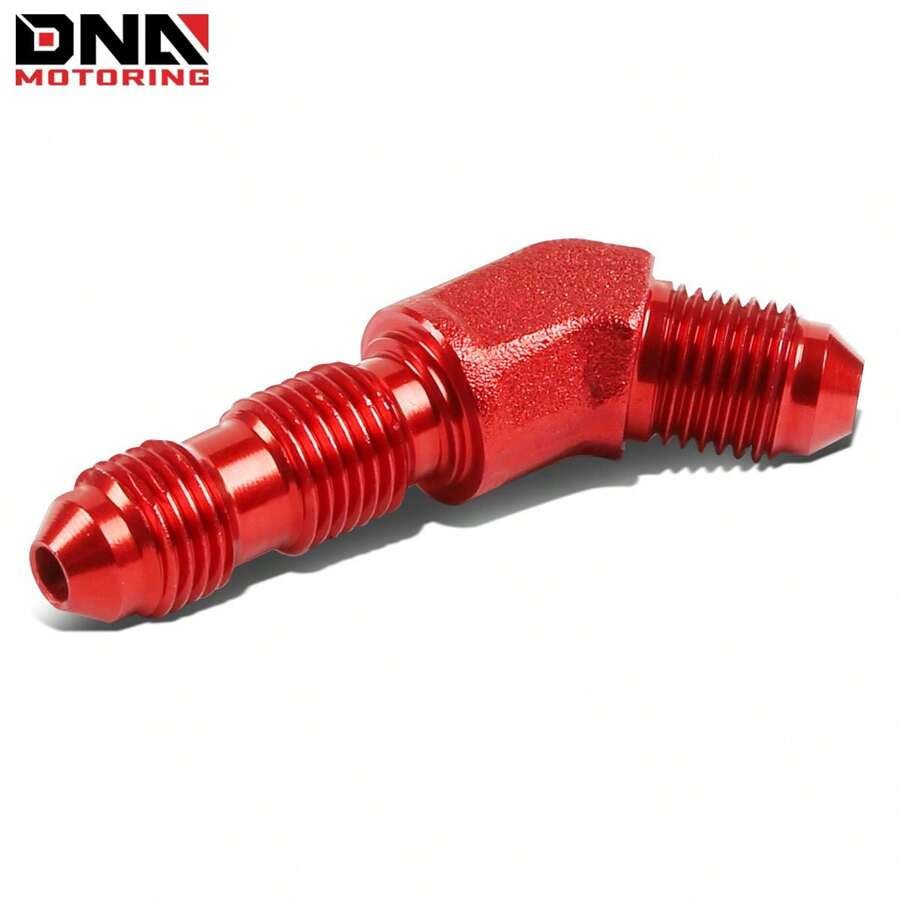 AN3 AN-3 Male Thread 45 Degree Bulkhead Flare Red Aluminum Anodized ...