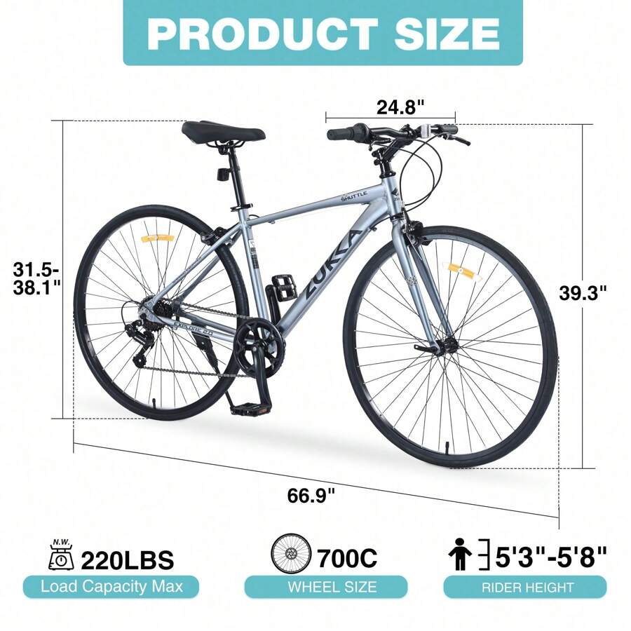 Shimano 7 Speed Hybrid Bike Aluminum Alloy Frame C-Brake 700c Road Bike ...