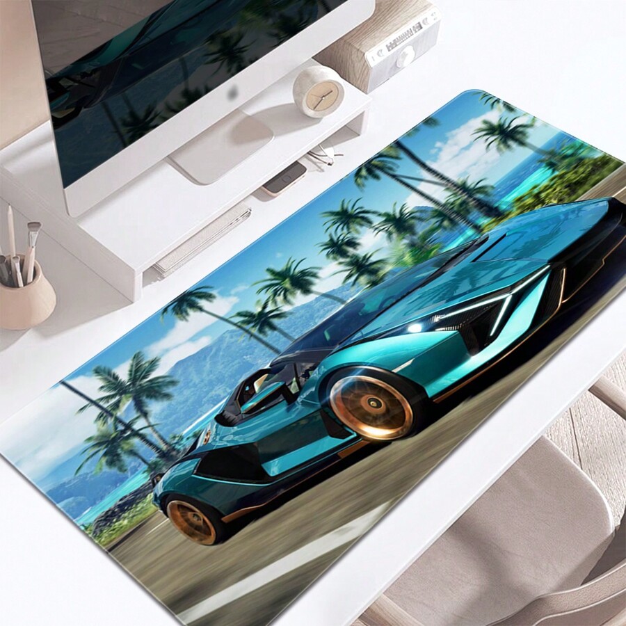 1pc Cool Blue Sports Car Mouse Pad Large Gaming Mouse Pad Multi-Size ...