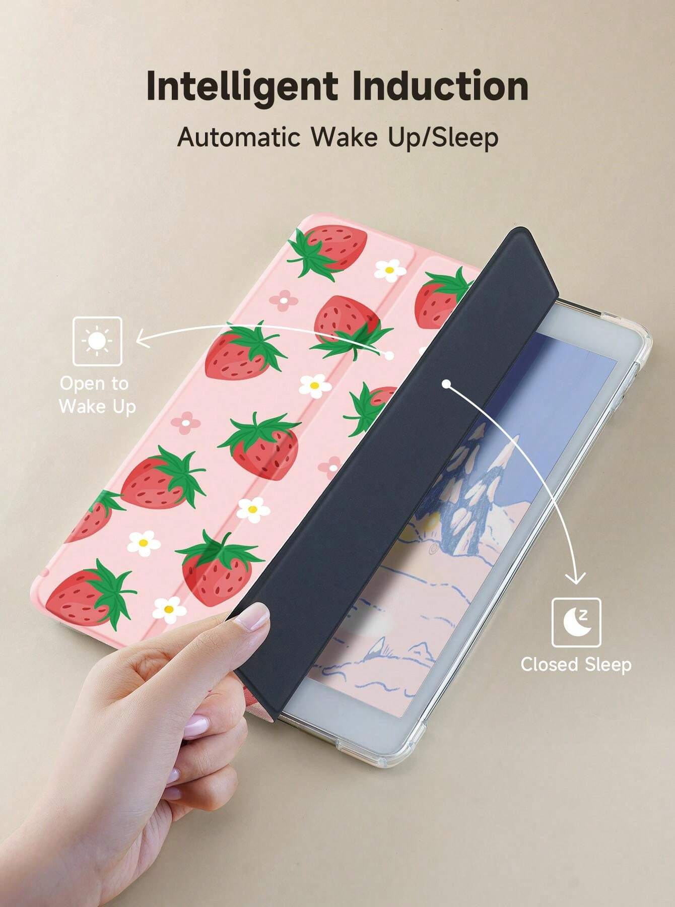 Strawberries Case Compatible With IPad 10.2 Inch 2021/2020 IPad 9th/8th ...