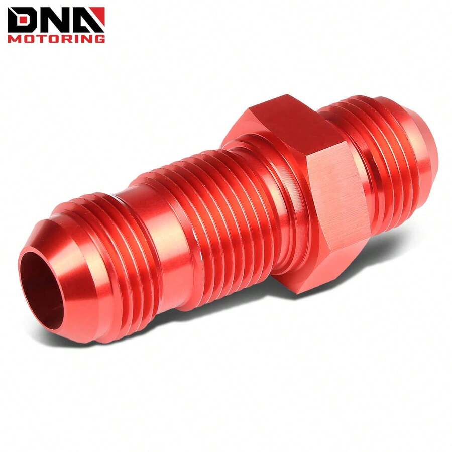 AN10 AN-10 Male Thread Straight Bulkhead Flare Red Aluminum Anodized ...