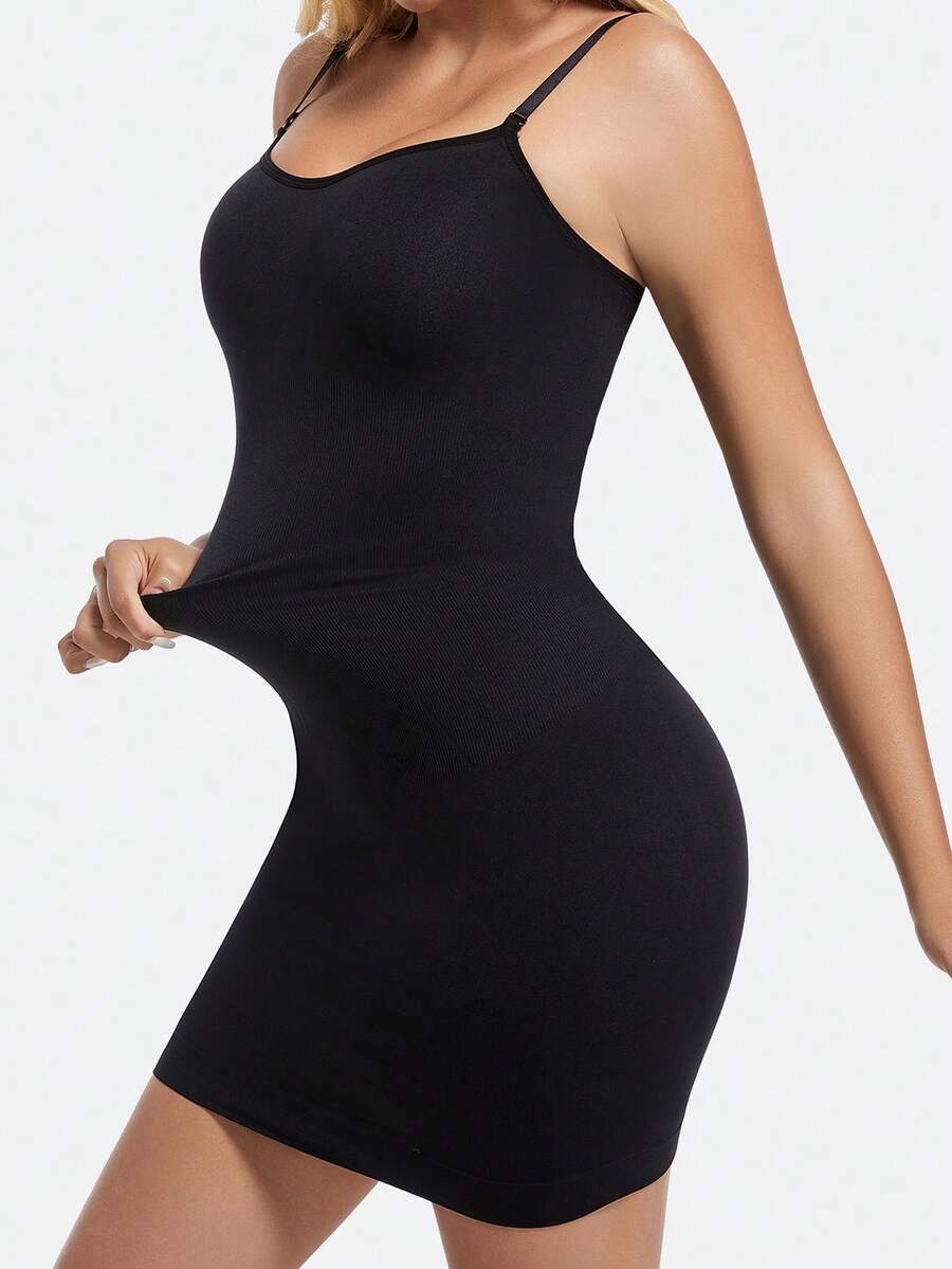 Women's Seamless Tight Shapewear Bodycon Strap Slip Dress, Firm Control ...
