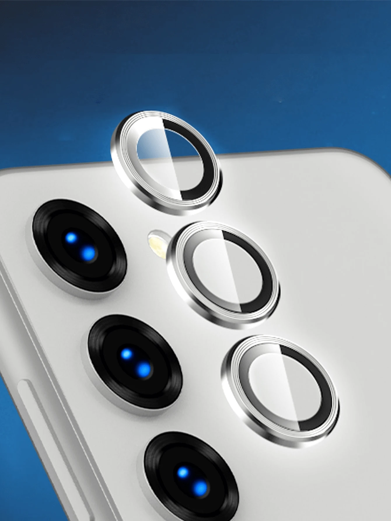 "Glam Shield" 3-5 Piece Metallic Gloss Camera Lens Protector Compatible ...