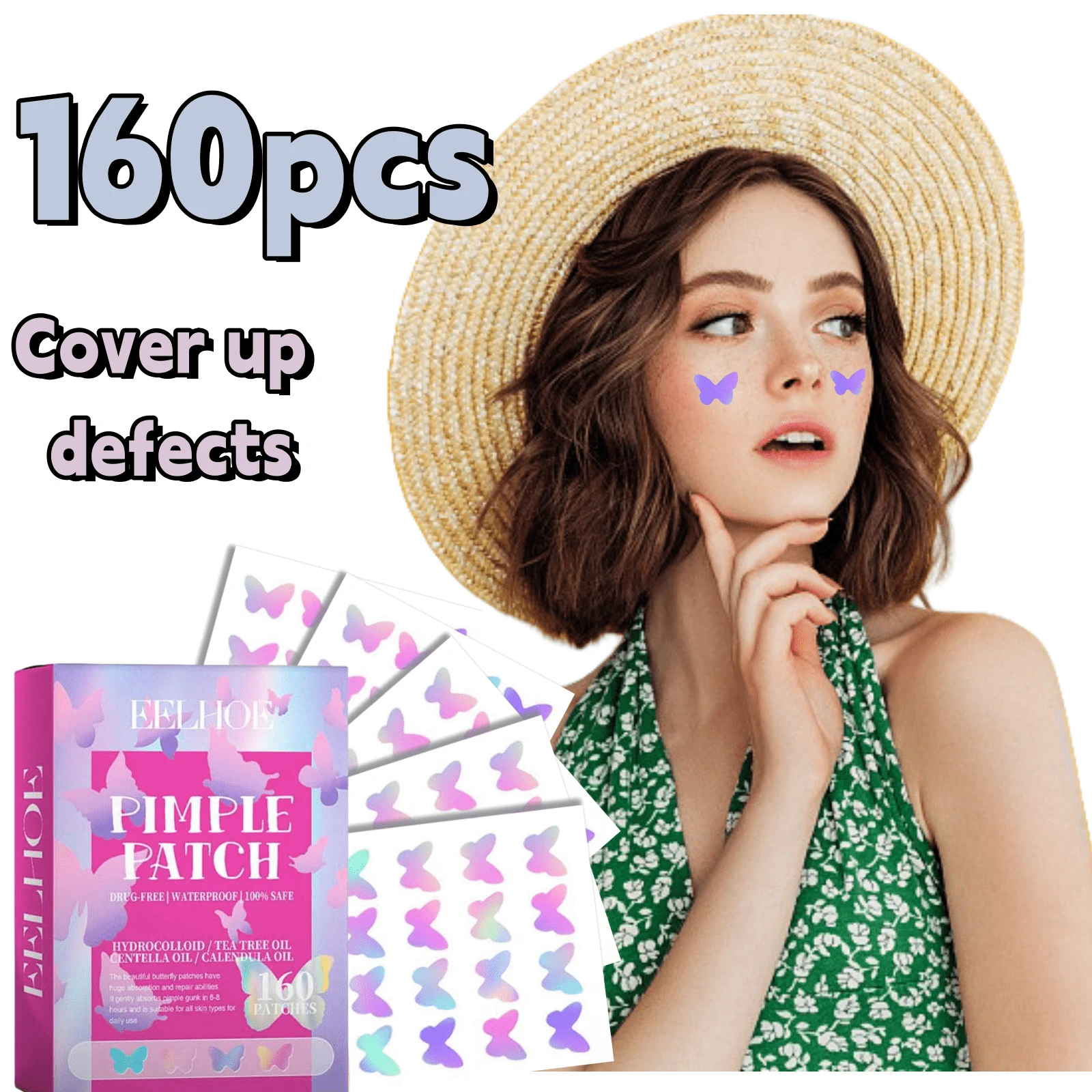 160pcs/8 Sheets Ultra-Thin And Invisible Spot Stickers For Concealing ...