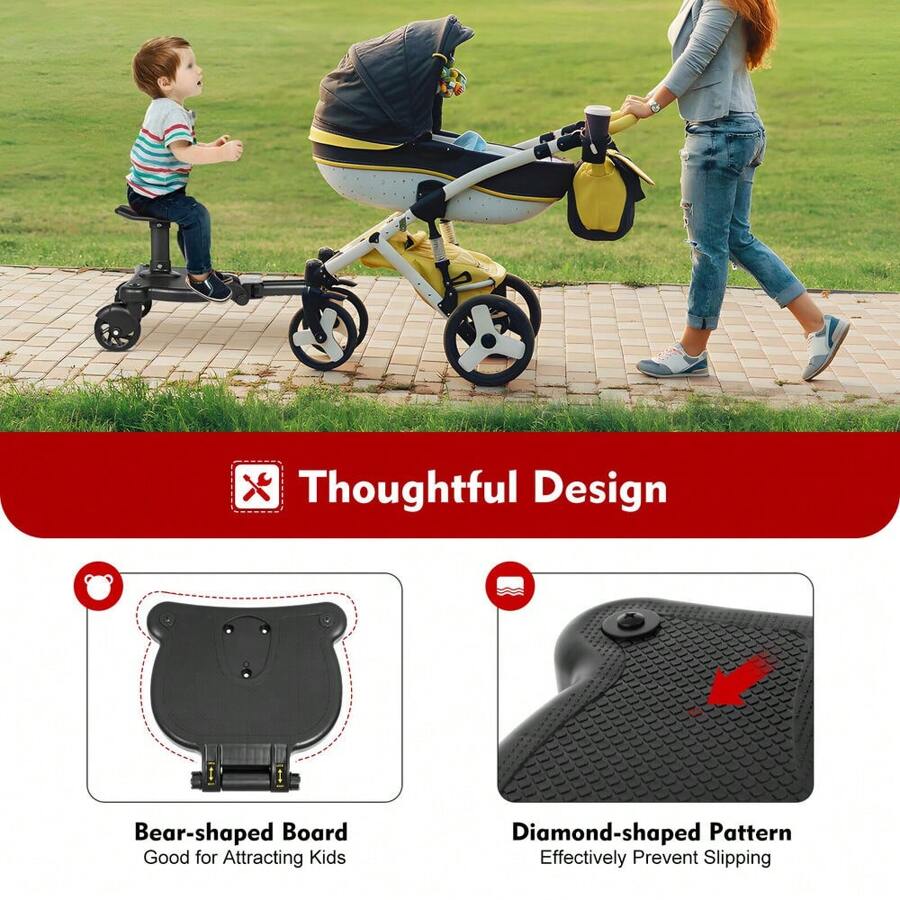 Stroller Board Universal 2-In-1 Stroller Riding Board Off-Road Bike ...