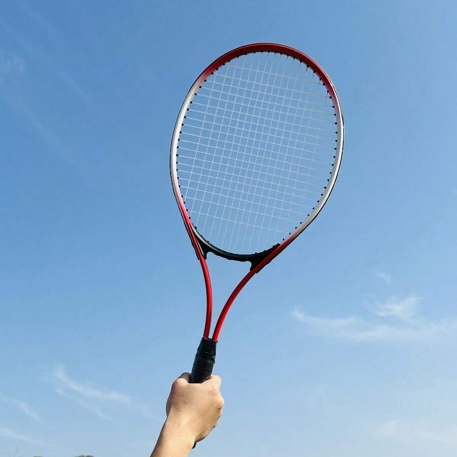 Adult Double Shot Aluminum Alloy Durable High-Elasticity Tennis Racket ...