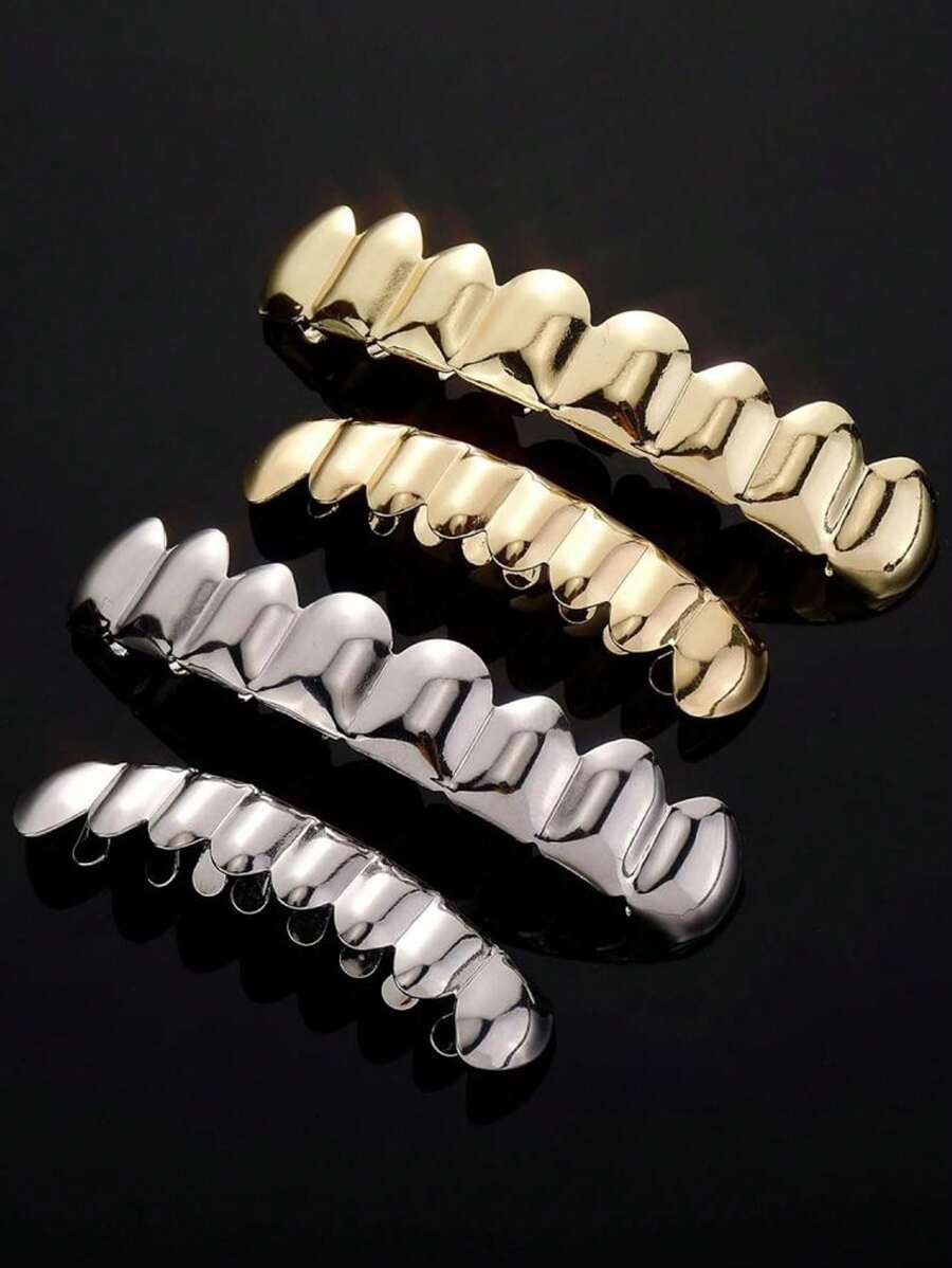 THATBOY 18K Golden Plated 16 Teeth Shiny Dental Grillz | SHEIN EUR