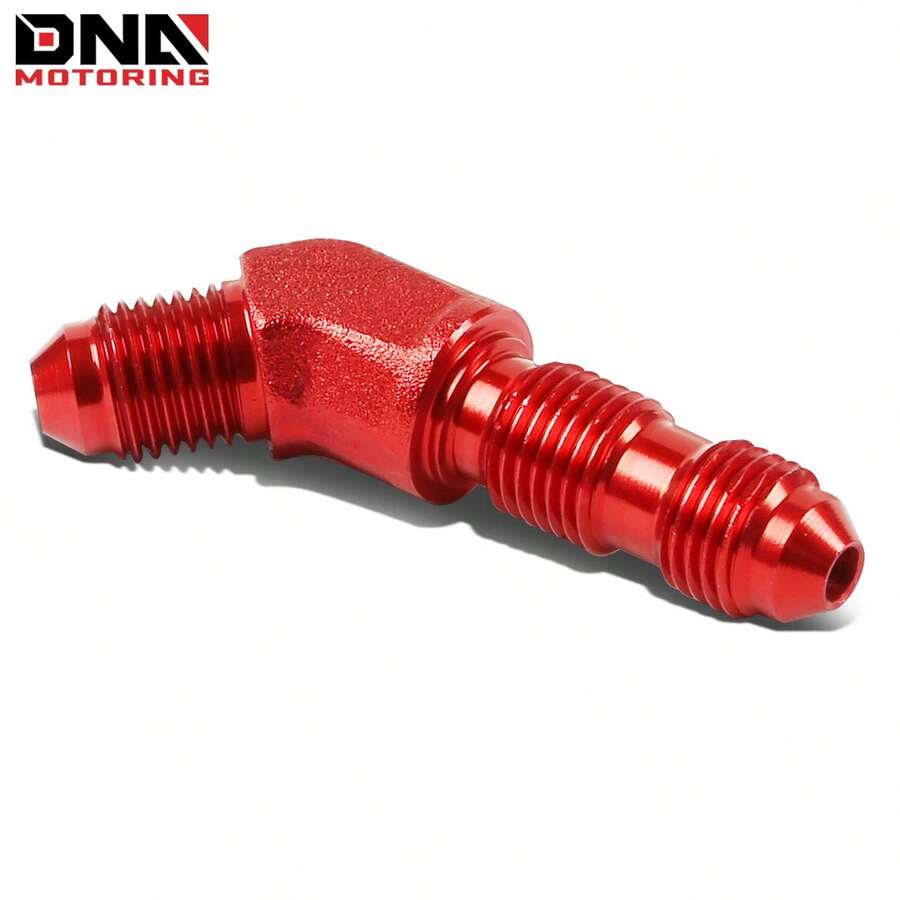 AN3 AN-3 Male Thread 45 Degree Bulkhead Flare Red Aluminum Anodized ...