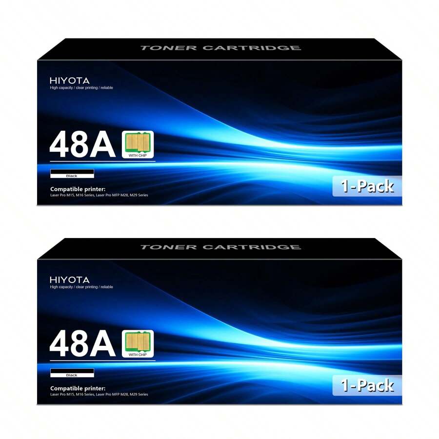 CF248A 48A Black Toner Cartridge High Yield 2 Pack, Replacement For HP 48A Toner Cartridge Black ...