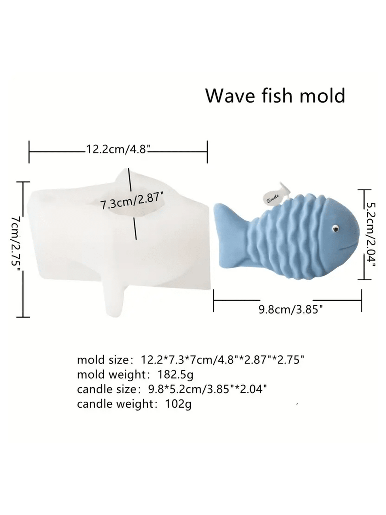 Clownfish Dolphin Silicone Mold Handmade Candle Plaster Soap Epoxy ...