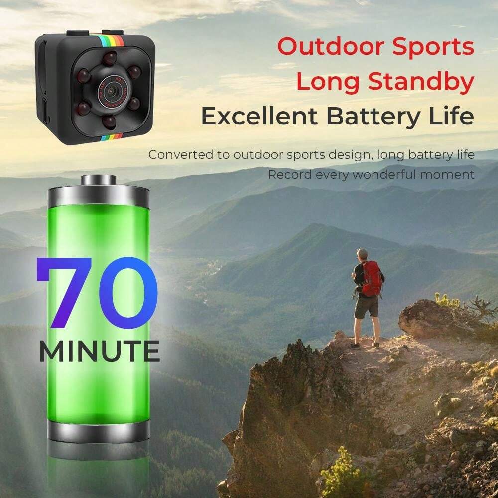 Micro Camcorder 1080P HD Video Recorder Mini Camera Built-In Battery ...