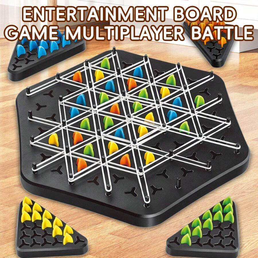 Chain Triangular Checkers Logic Brain Training Toy, Tabletop Game For 2 ...