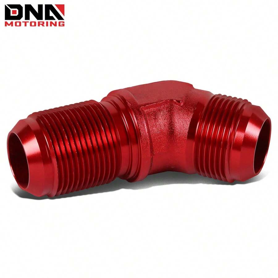 AN16 AN-16 Male Thread 45 Degree Bulkhead Flare Red Aluminum Anodized ...