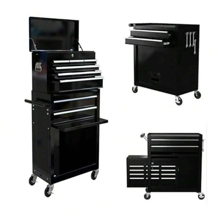 8 Drawers Rolling Tool Chest,Portable Rolling Tool Boxes With Wheels ...