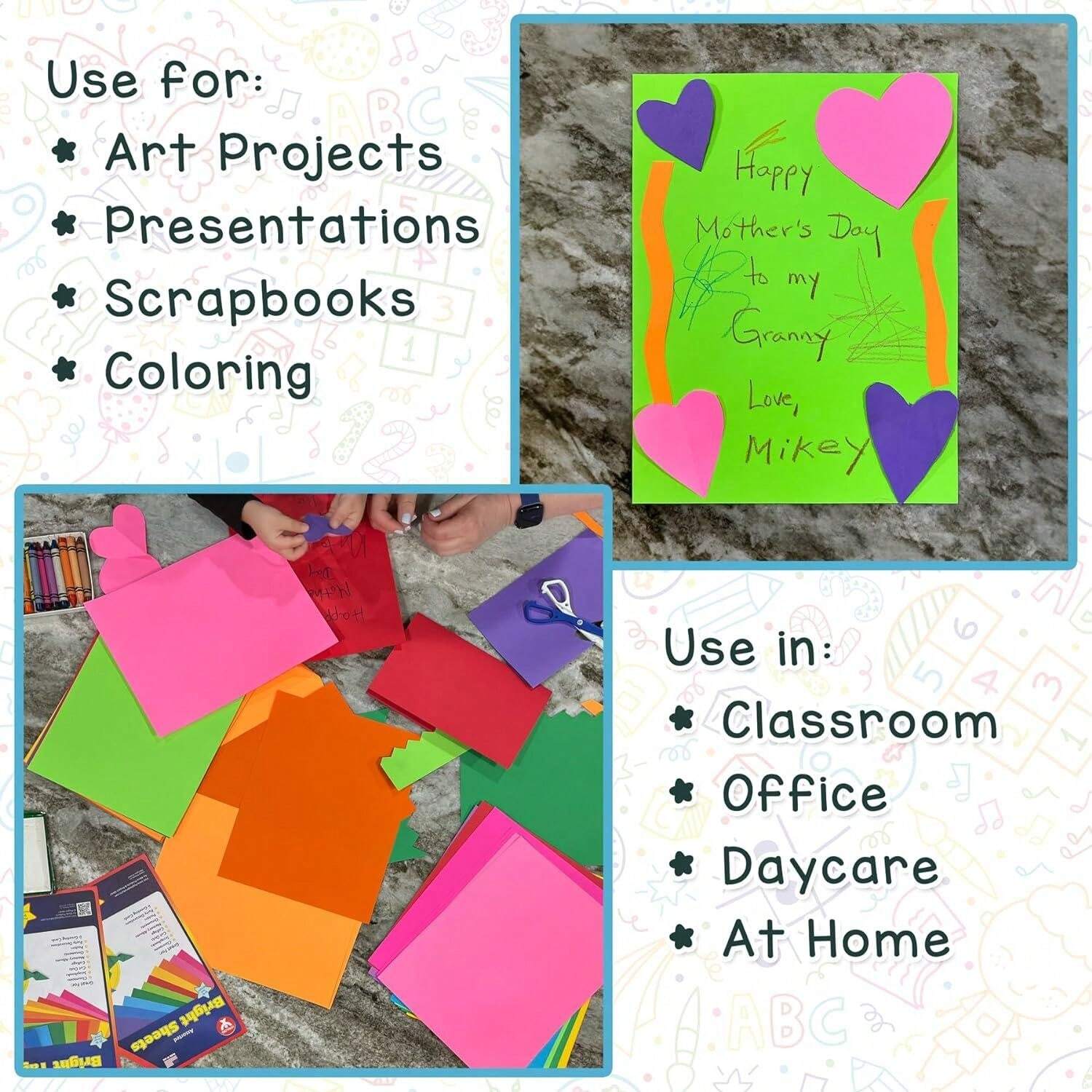 Colored Cardstock A4 100 Sheet Card Stock Paper 120gm- More Fun ...