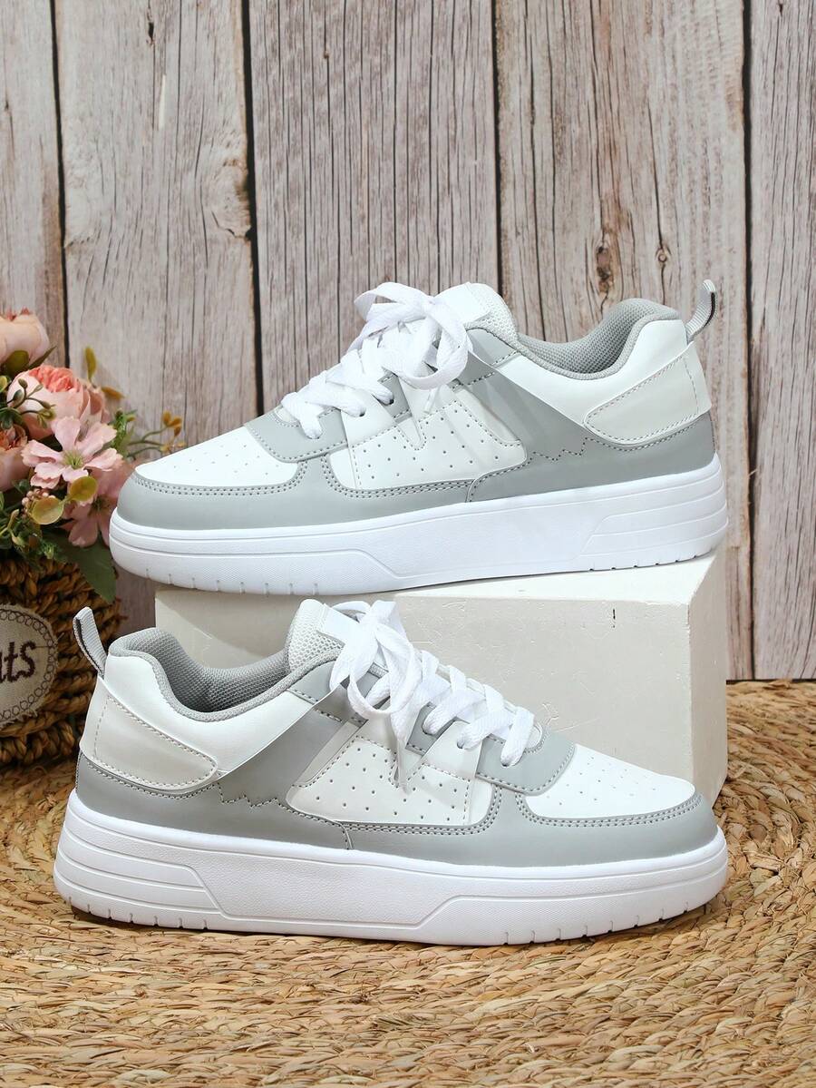 Men's Soft-Bottom White Sneakers, Trendy And Versatile Sports Shoes ...