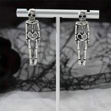 1 Pair Of Vintage Exaggerated Halloween Skull Earrings For Women ...