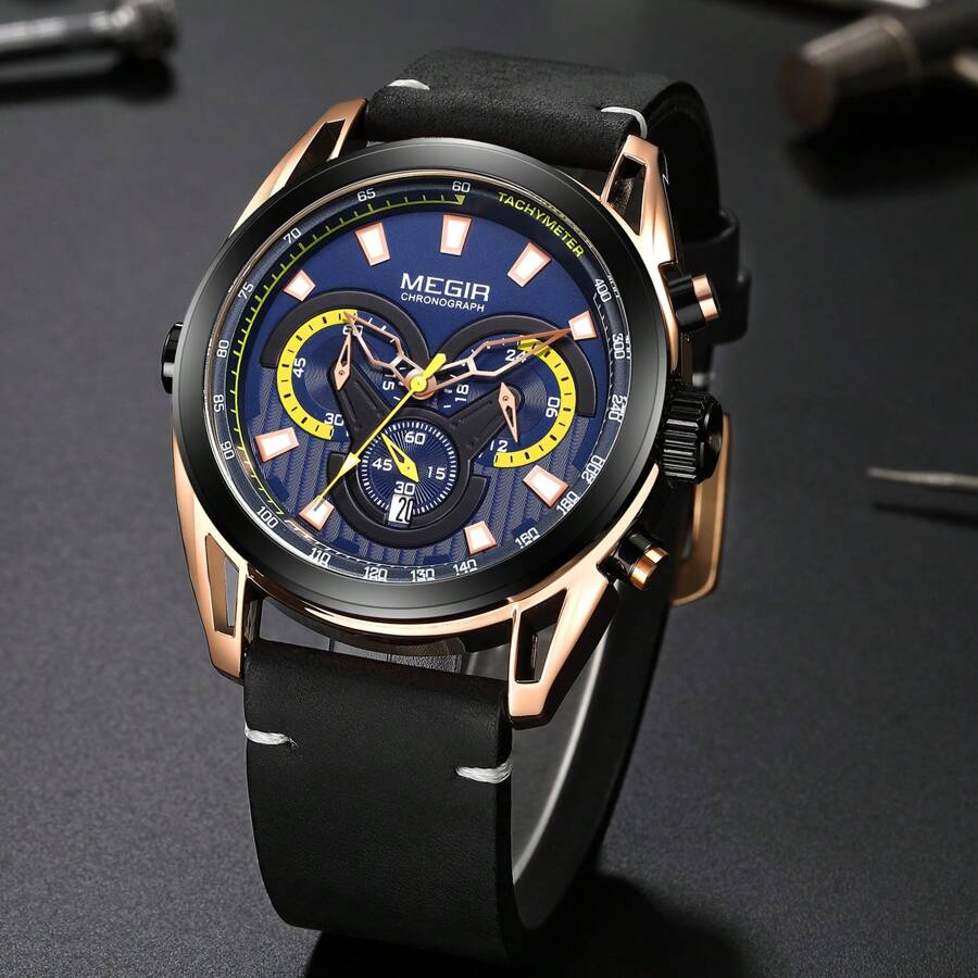 MEGIR MEGIR Mens Watches Luxury Brand Chronograph Fashion Waterproof ...